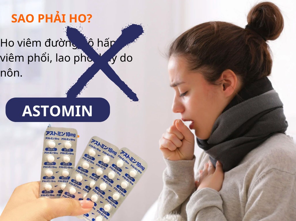 Thuốc Astomin 10mg 100 Viên Nhật Bản [Đặc Trị Các Chứng Ho]